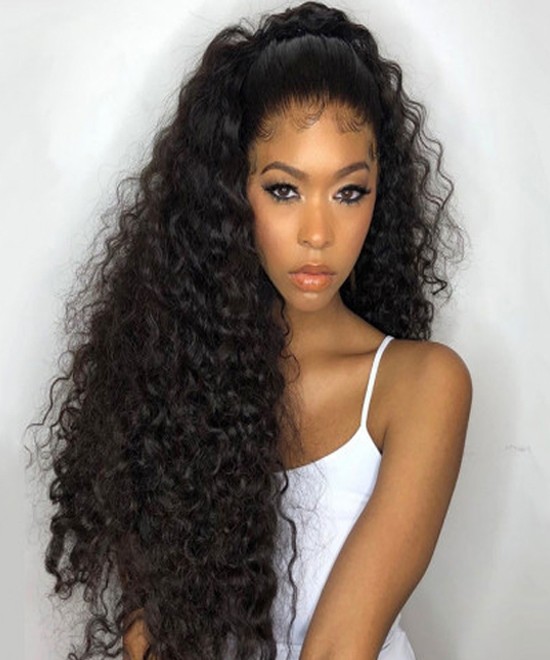 Dolago 150 Undetectable Deep Curly 13x6 Hd Human Hair Lace Front Wigs