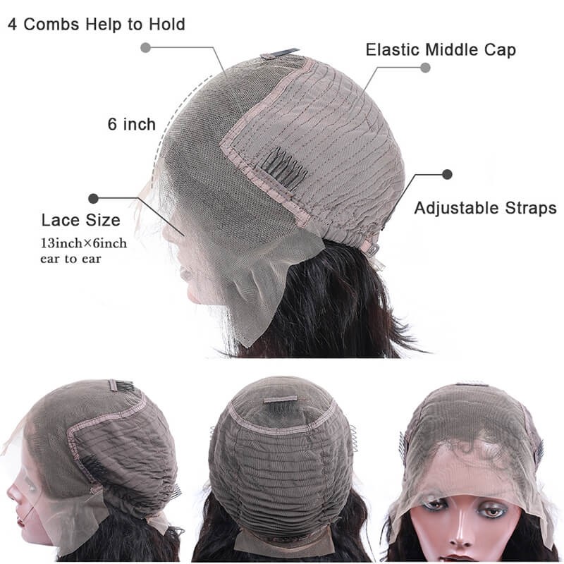 Transparent Full Lace Hair Wigs Body Wave HD Invisible Full Lace Wig