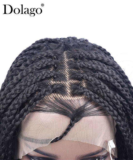 Braided wigs knotless box braid wig meiudm braids lace front wig 30inch ...