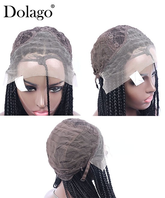 Braided wigs knotless box braid wig meiudm braids lace front wig 30inch ...