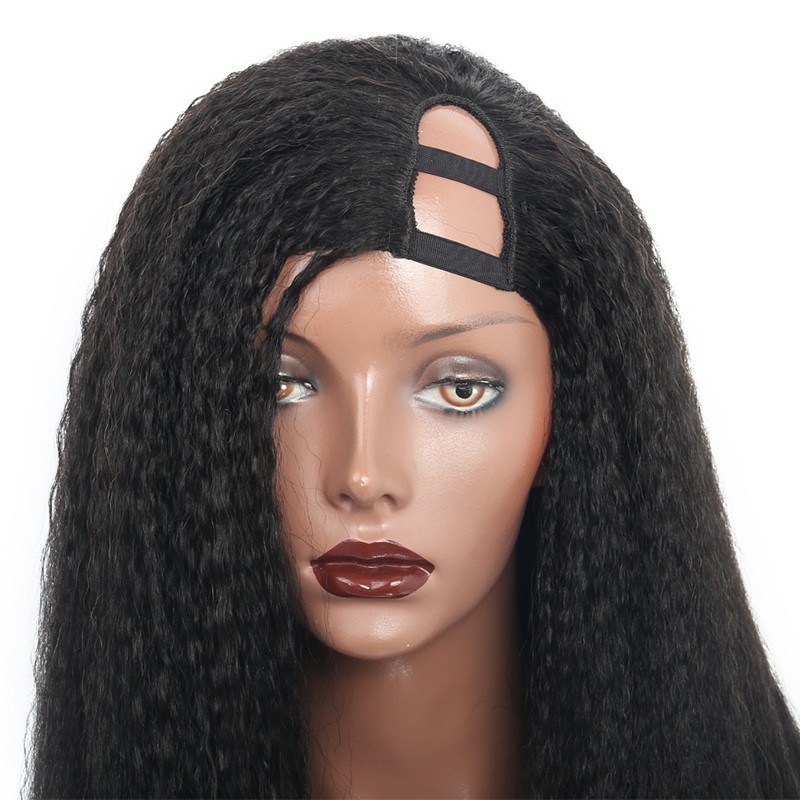 U Part Wigs For Women Kinky Straight Brazilian U Part Human Hair Wigs