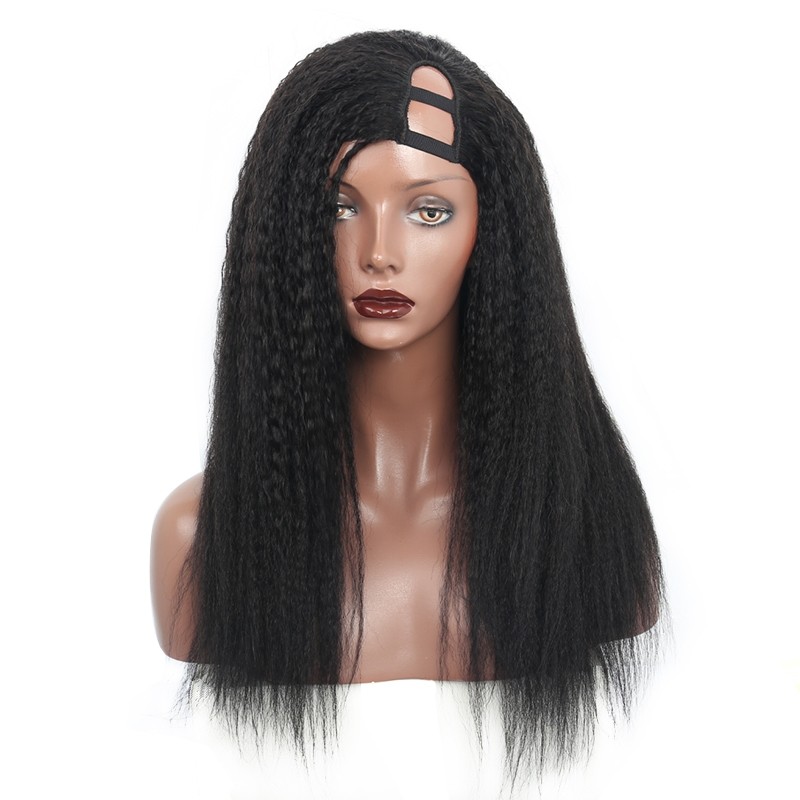 U Part Wigs For Women Kinky Straight Brazilian U Part Human Hair Wigs