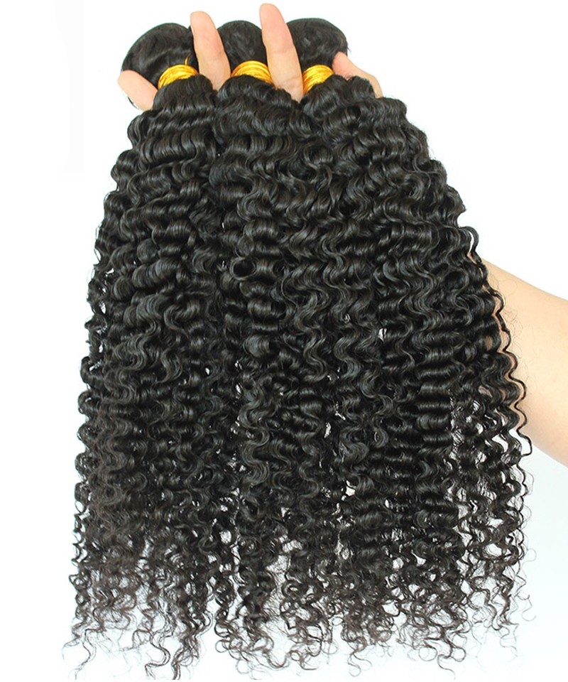 Dolago Peruvian Remy Hair Extensions 3B 3C Kinky Curly Human Hair ...