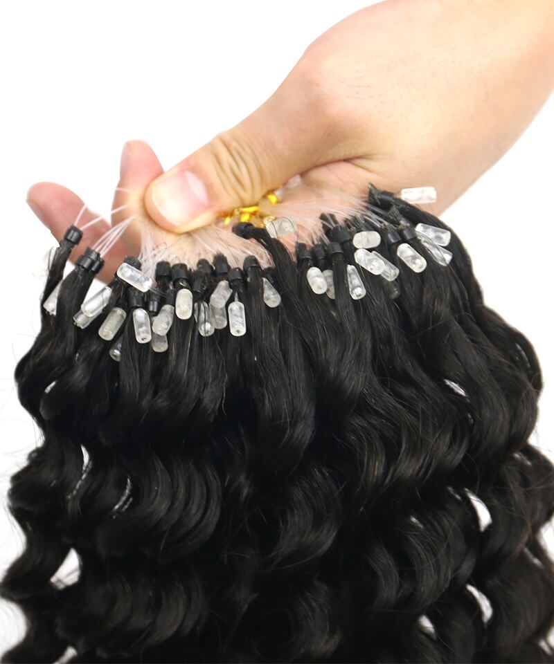 Deep Wave Micro Link Human Hair Extensions For Women Fro Sales