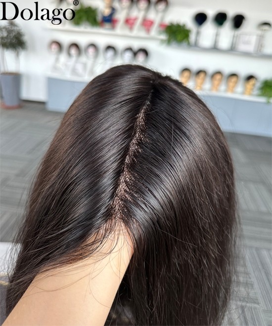 Dolago Luxury Full Poly Skin Medical Wigs For Female Alopecia And Chemo ...