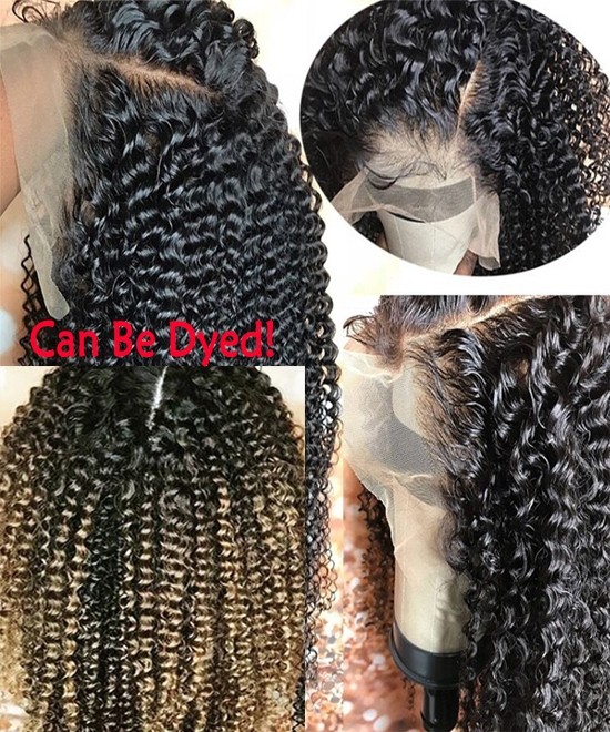 Dolago 250% 3B 3C Kinky Curly Lace Front Wigs Human Hair For Black ...