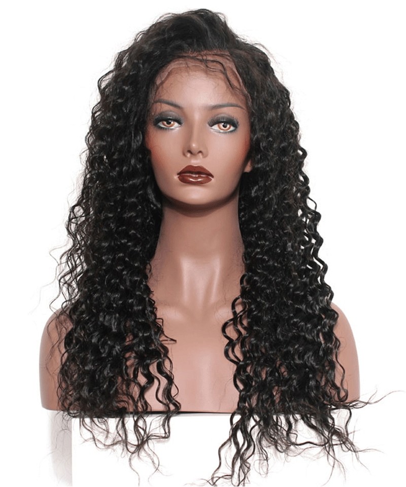 Quality Deep Wave Full Lace Human Hair Wig Silk Top Wigs Natural Scalp