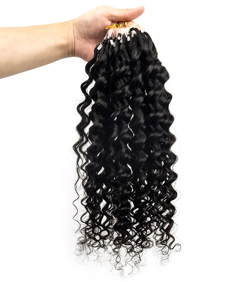 Deep Wave Micro Link Human Hair Extensions For Women Fro Sales