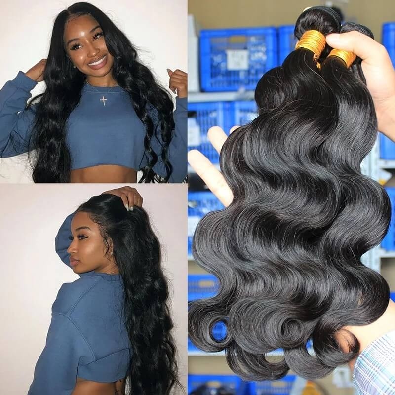 Brazilian Human Hair Weave Bundles 3Pics Human Hair Extensions 100% ...