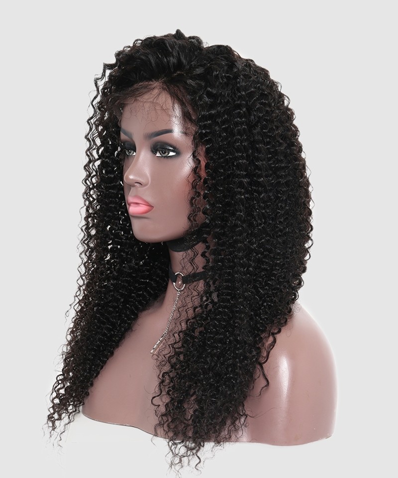 Dolago American Kinky Curly 13x6 Lace Front Wigs Human Hair For Black ...