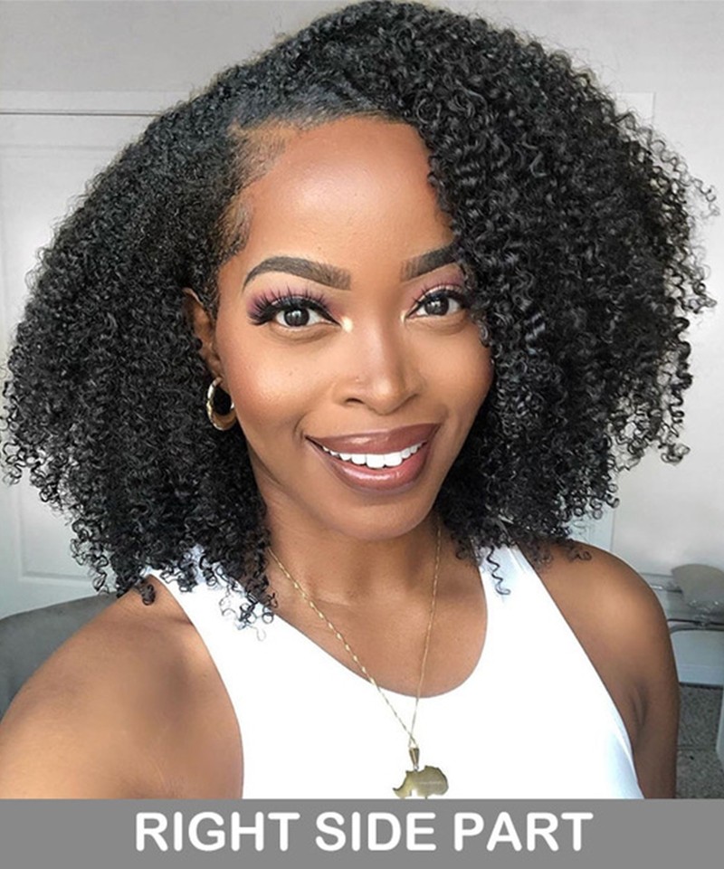3B 3C Kinky Curly U Part Human Hair Wigs For Black Women High Quality 3B 3C Kinky Curly U Part Human Hair Wigs For Black Women High Quality